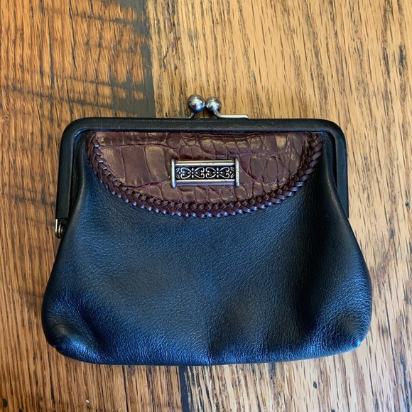 Brighton | Bags | Brighton Coin Purse Brown Black Snap | Poshmark